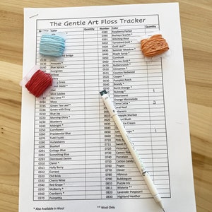 Gentle Art Embroidery Floss Inventory Tracker (digital/editable ...