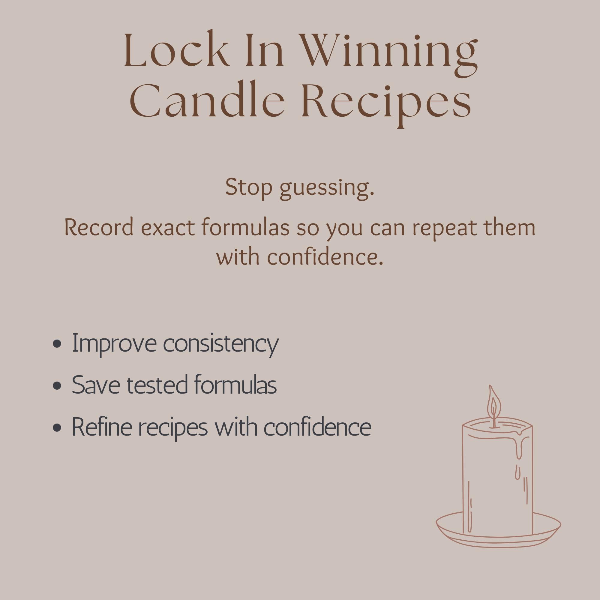 Candle Recipe Log PDF | Printable & Fillable | Candle Making Formula ...