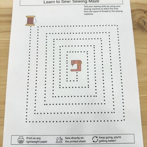 Printable Sewing Maze: Learn to Sew on a Sewing Machine With This Fun ...