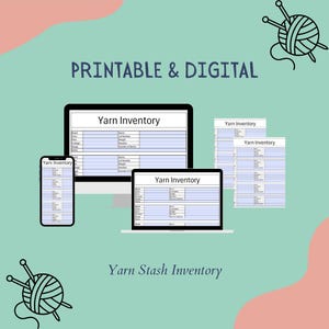 Yarn Inventory to Keep Your Yarn Organized (printable and Digital Pdfs ...