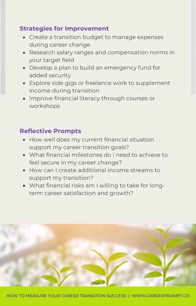 Measure Your Career Transition Success Mid-career Professional Guide ...
