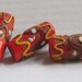Wedding Cake Beads Antique Venetian Fancy Raised Floral Fiorato RED ...