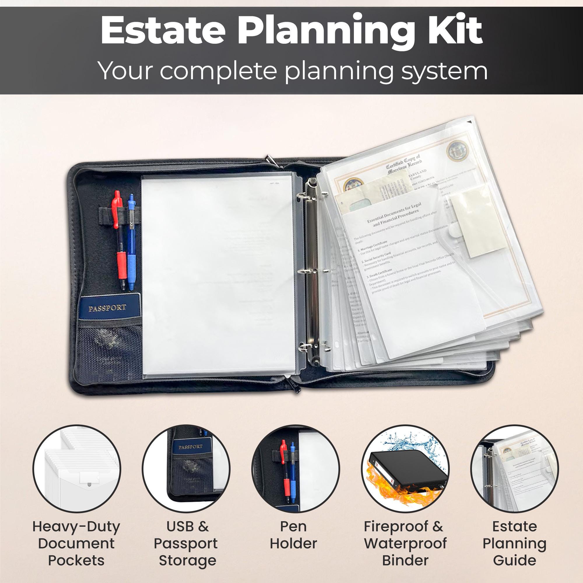 Family Emergency Binder – Estate Planning & End-of-life Organizer Gift ...