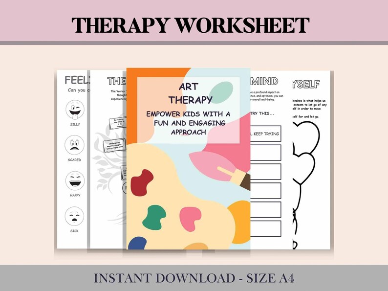 Art Therapy Worksheet - Etsy