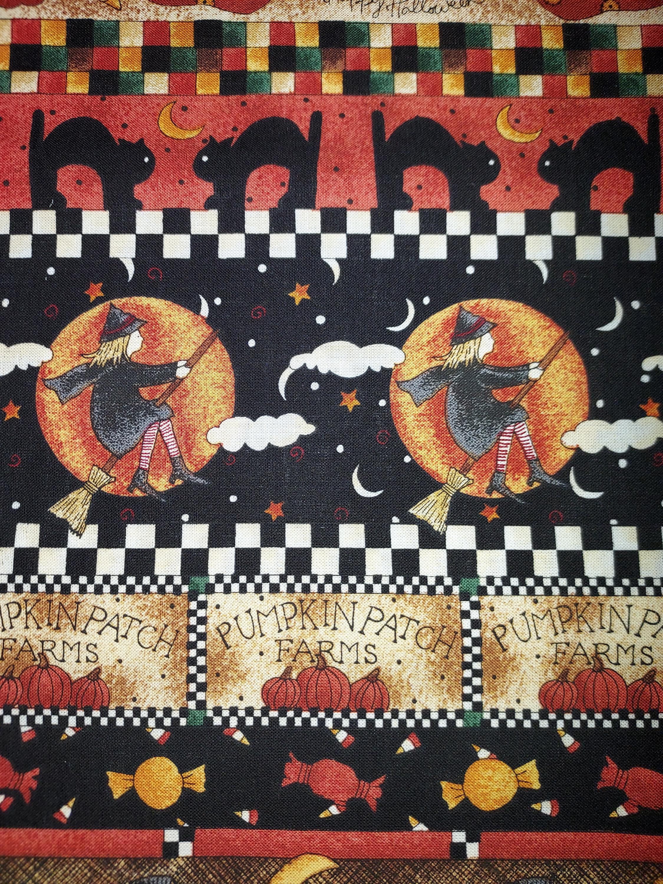 80"w X 19"h Debbie Mumm Halloween Fabric. Mumm's the Word. Witches ...