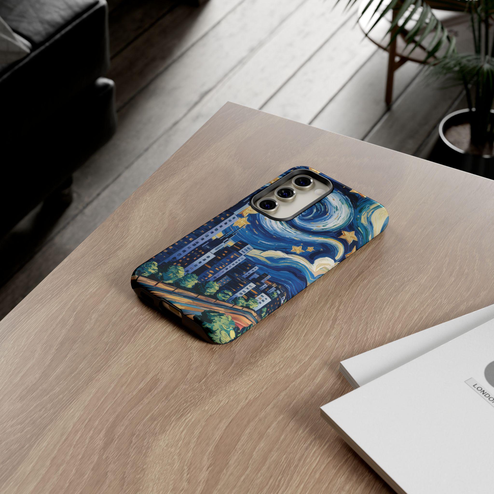 Night Sky City Samsung Galaxy Case, Stylish Cell Phone Impressionist ...