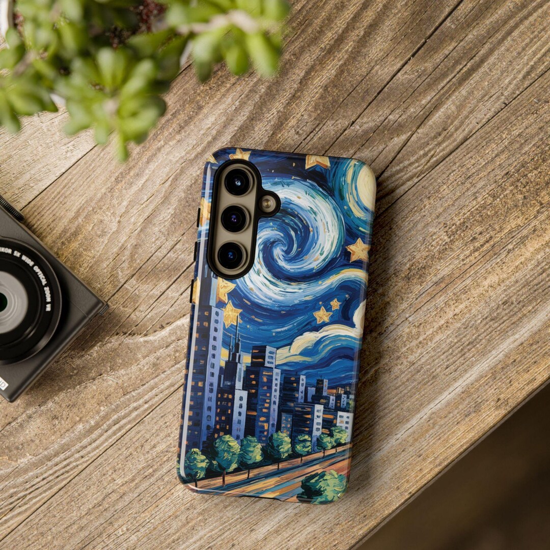 Night Sky City Samsung Galaxy Case, Stylish Cell Phone Impressionist ...