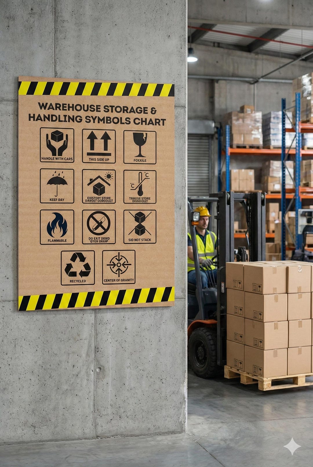 Digital Download - Warehouse Storage Handling Symbols Poster, Logistics ...