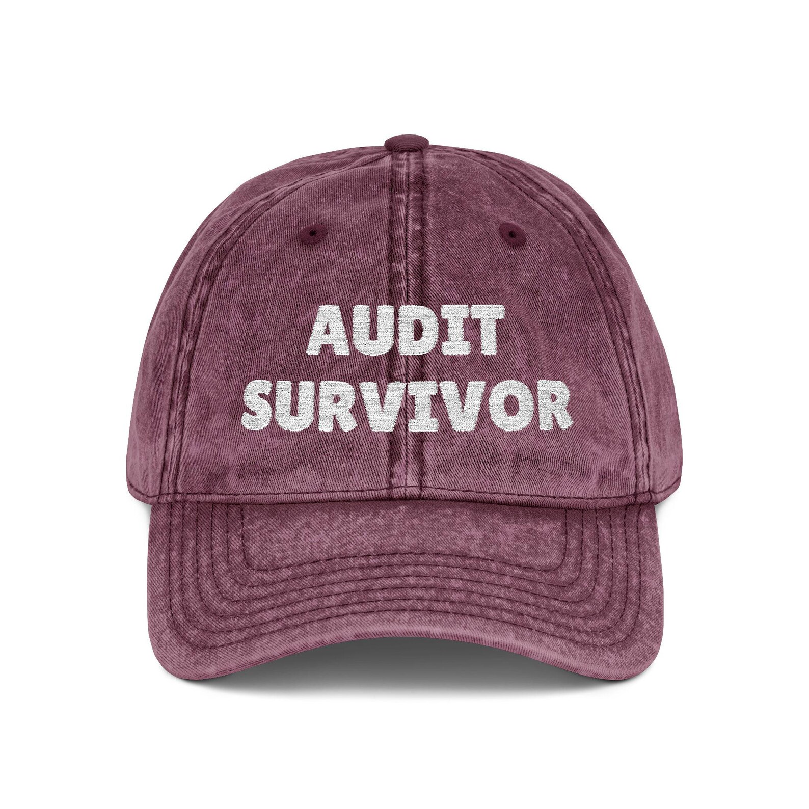 Embroidered AUDIT SURVIVOR Vintage Cap - Quality and Pharma Cotton Hat ...