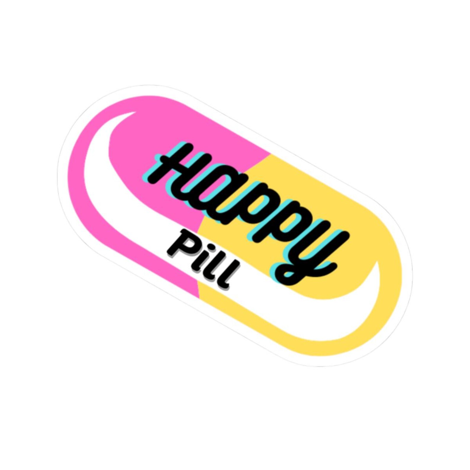 Happy Pill Sticker for Laptops, Bottles and More | Compliance & Office ...