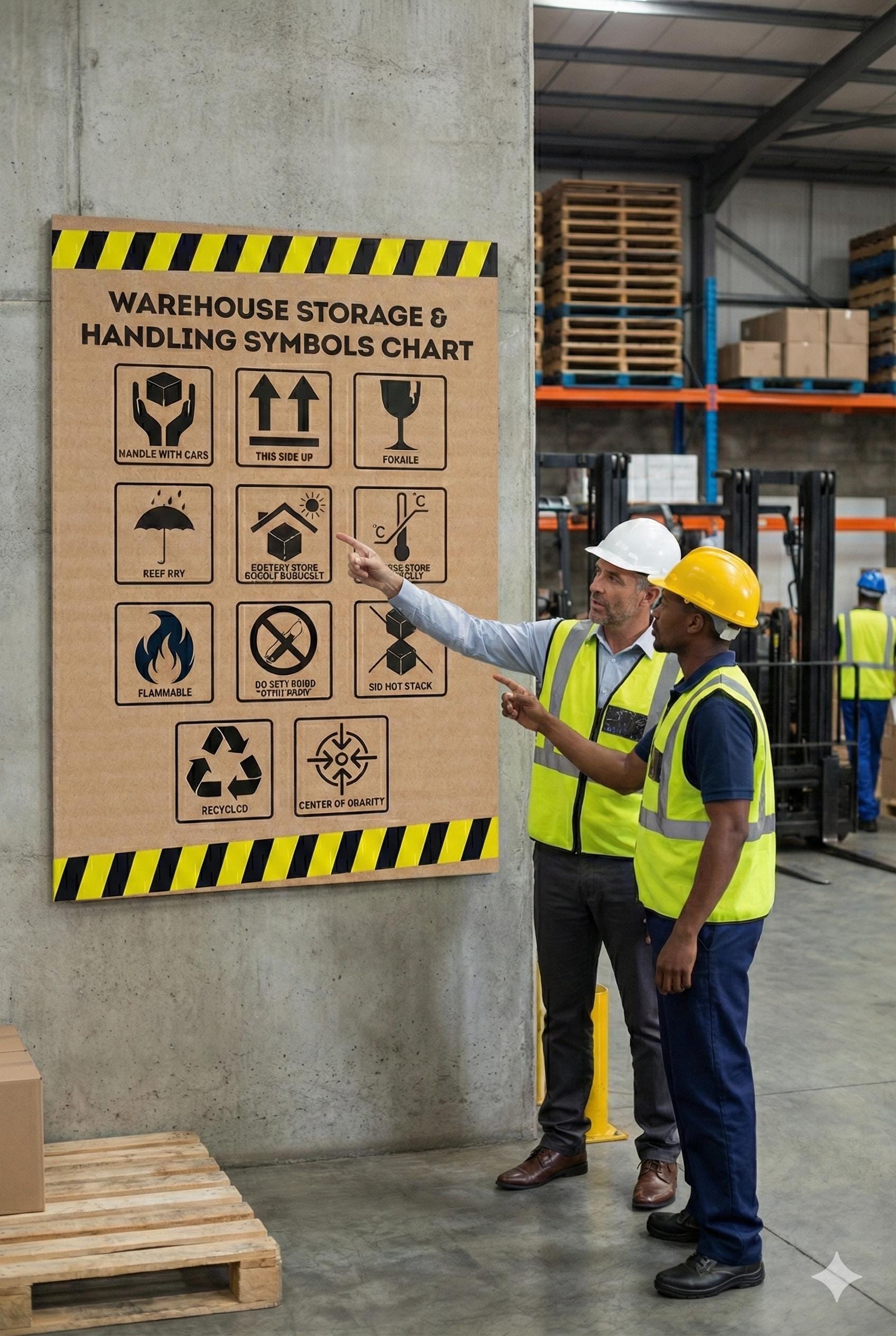 Digital Download - Warehouse Storage Handling Symbols Poster, Logistics ...