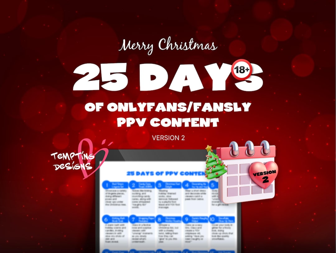 Christmas Onlyfans Content Calendar 2025 | Holiday Content Planner for ...