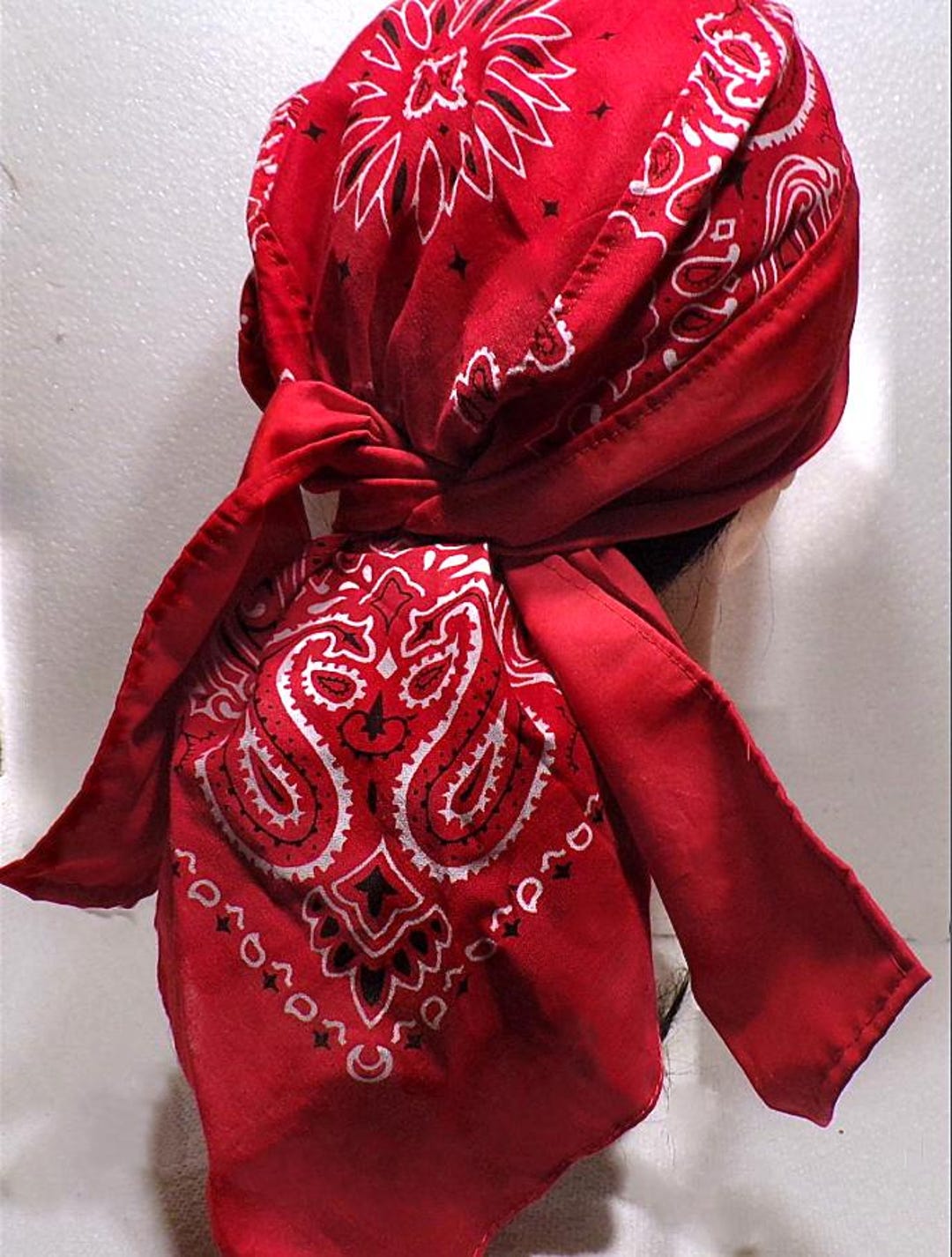 RED BANDANA DOORAG Cotton Dew Rag - Etsy