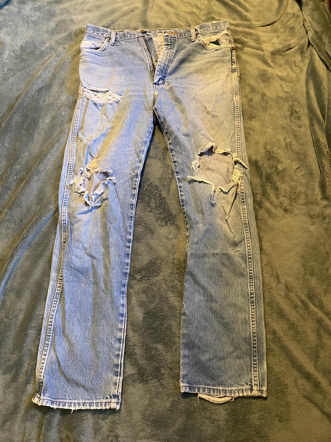 Vintage Mens Wrangler Distressed Cowboy Cut Jeans 36x34 - Etsy