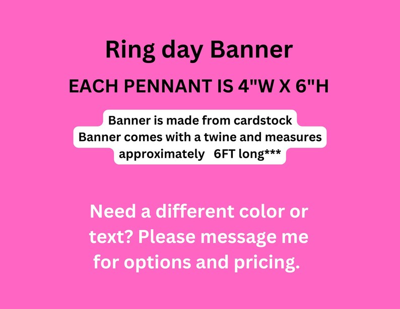Ring Day Garland, Ring Dunk Banner, Photo Prop, Party Decor, Maroon and ...