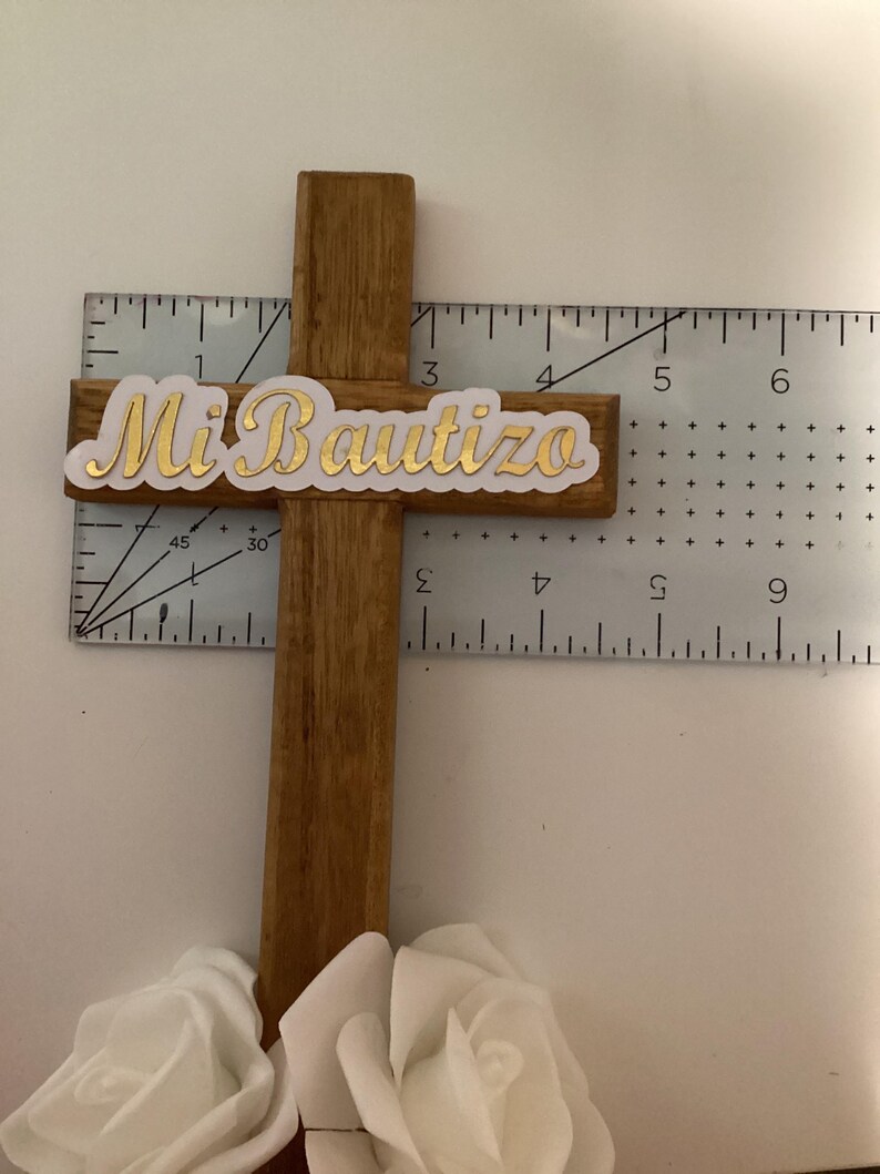 Mi Bautizo Cross With Rosary Centerpiece, Mi Primera Comunion Cake ...
