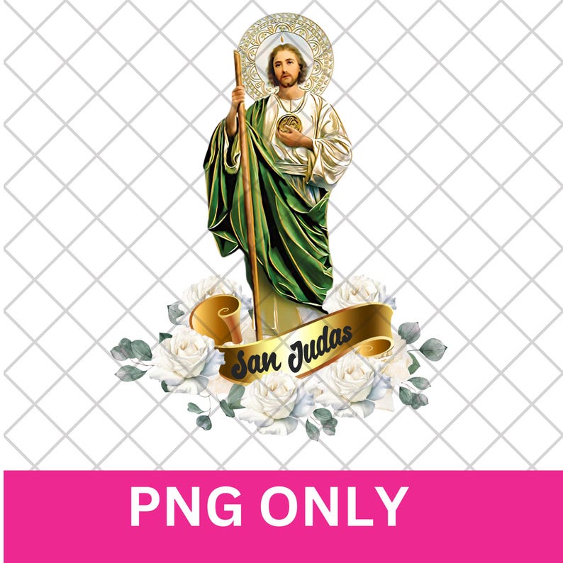 San Judas White Roses PNG, Digital Download, T-shirt Design ...