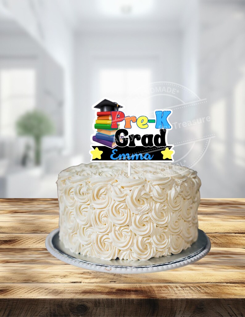 Pre K Grad Cake Topper, Preschool Topper, Pre K Graduation, Class of ...