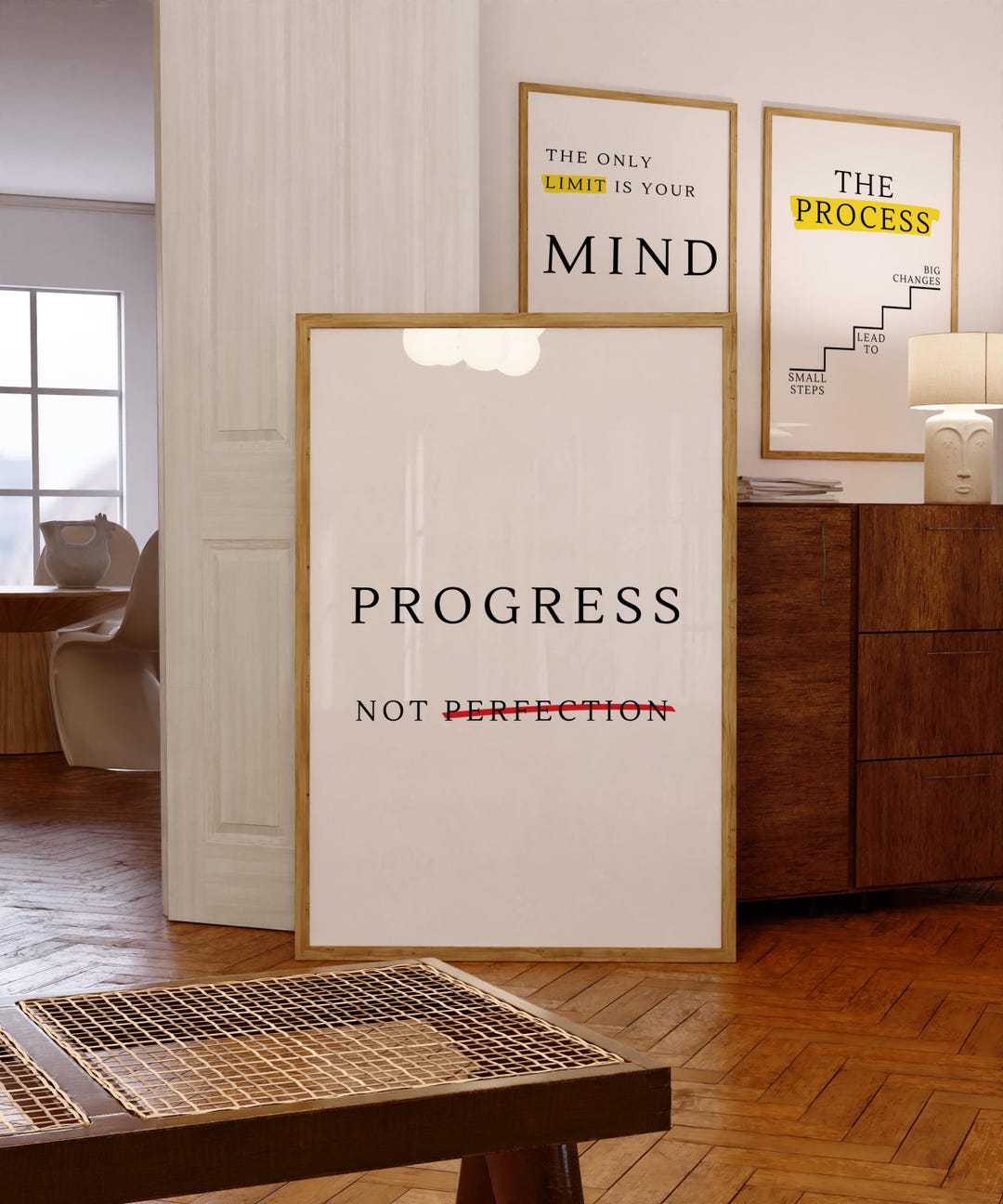 Progress Wall Art – Growth Mindset Printable – Minimalist Motivational ...