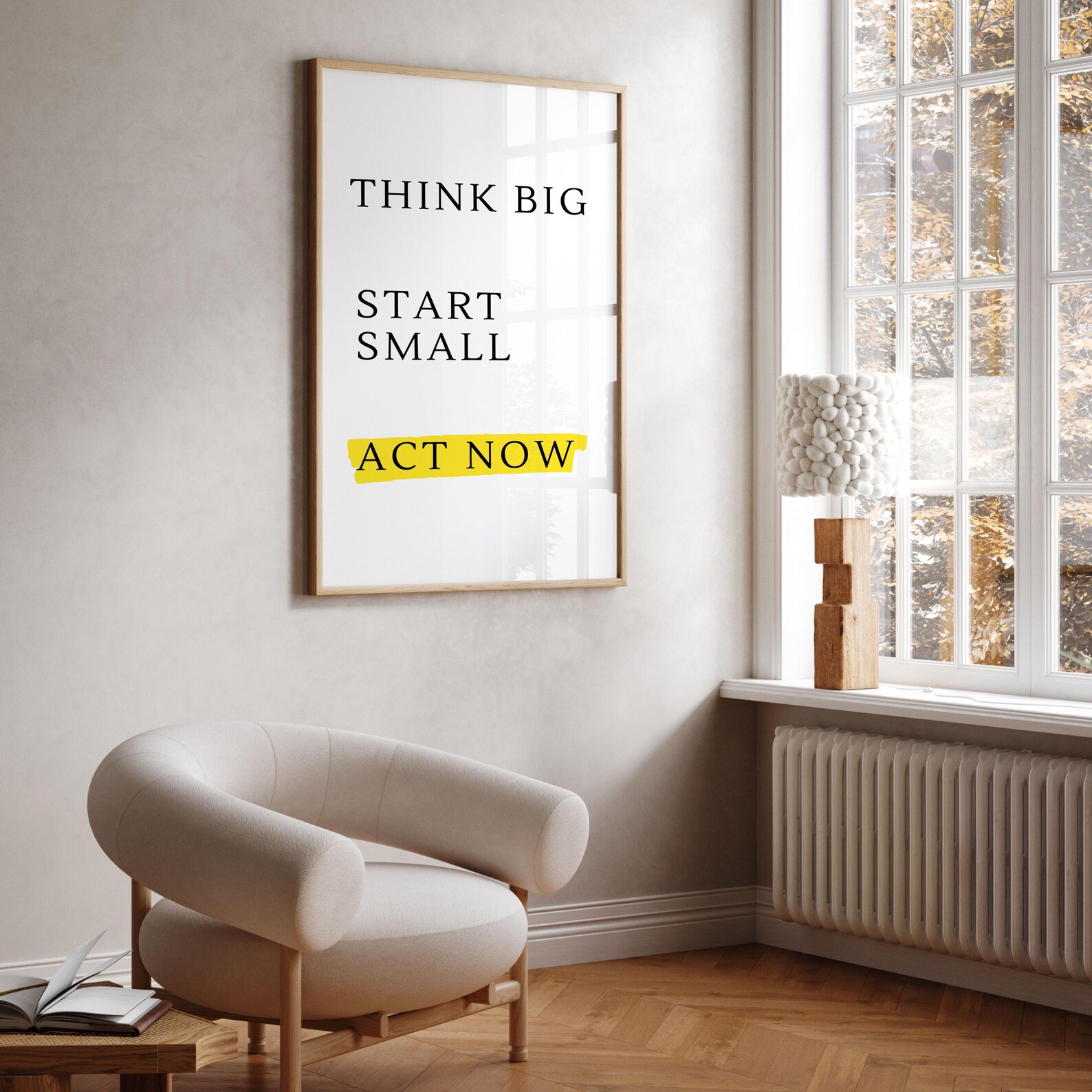 Think Big Motivational Wall Art-productivity Quote Print-success ...