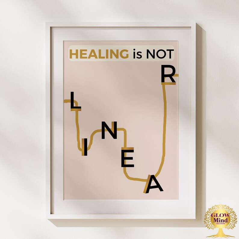 Healing is Not Linear Print, Motivational Wall Art (digital Download ...