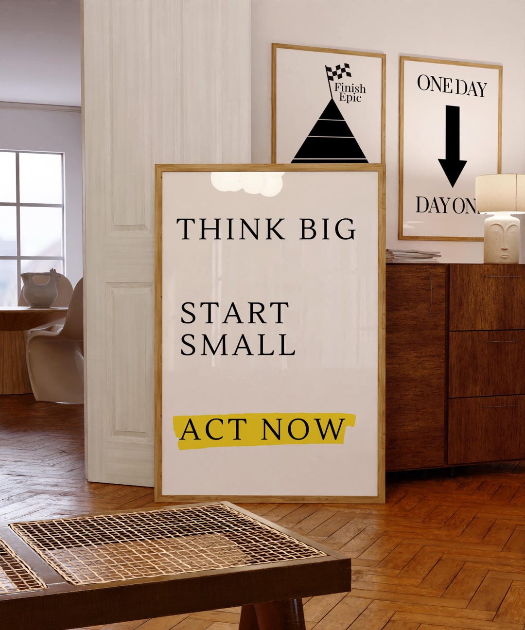 Think Big Motivational Wall Art-productivity Quote Print-success ...