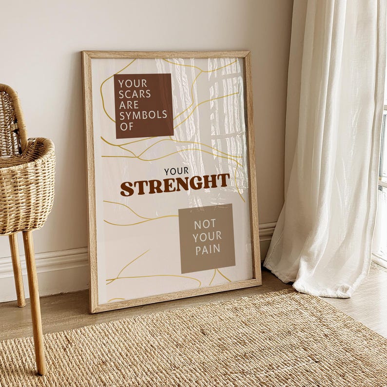 Resilience Quote Printable, Strength Wall Art, Healing Affirmation ...