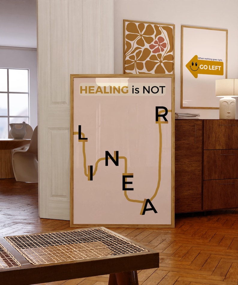 Healing is Not Linear Print, Motivational Wall Art (digital Download ...
