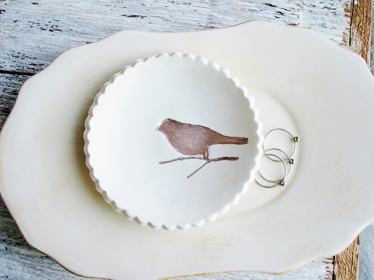 Rose Gold Sparrow Ring Dish, Wedding Ring Dish, Bridesmaid Gift ...