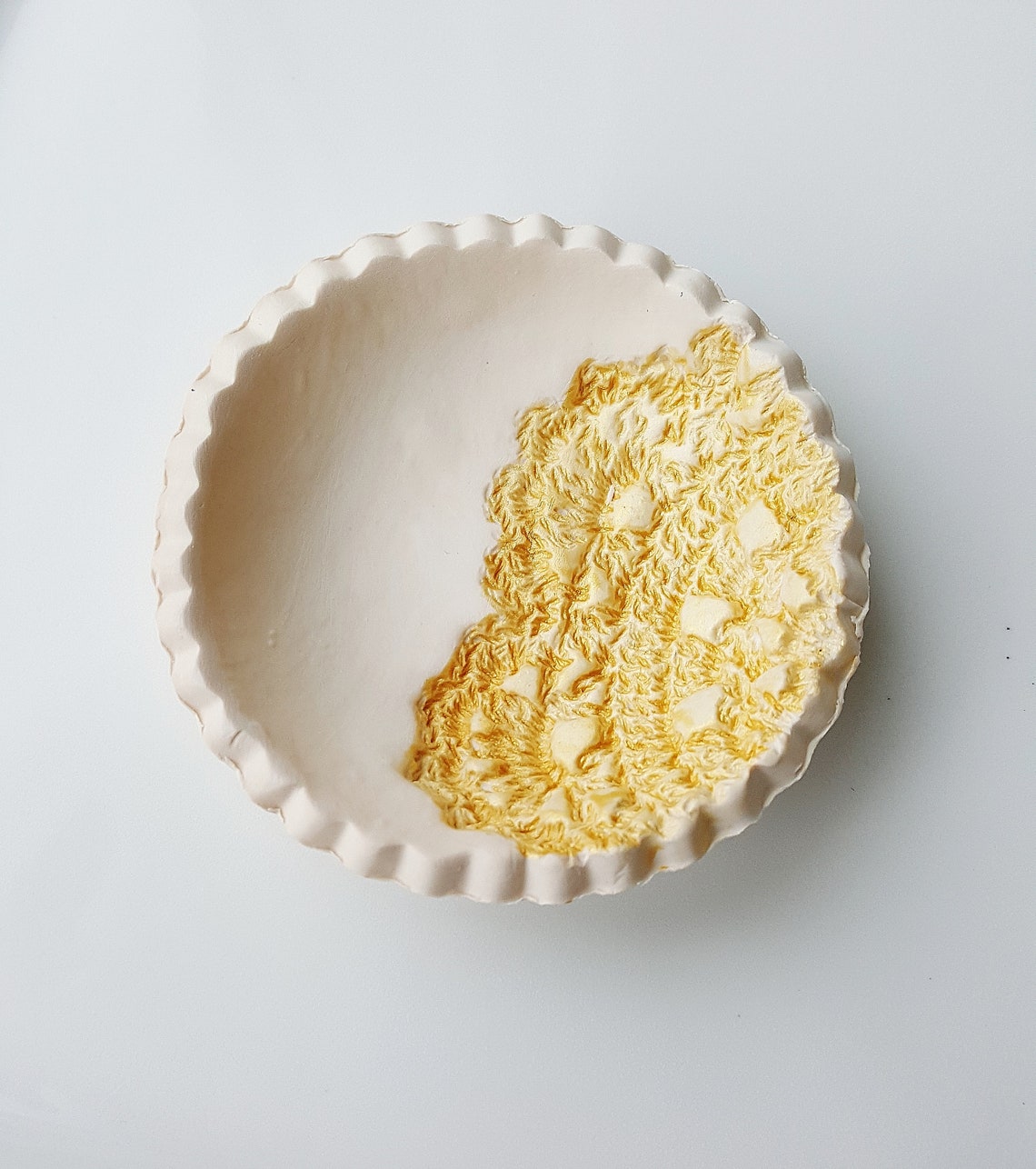 Gold Ring Bowl, Clay Ring Dish, Clay Jewelry Dish, Ring Dish, Catchall ...
