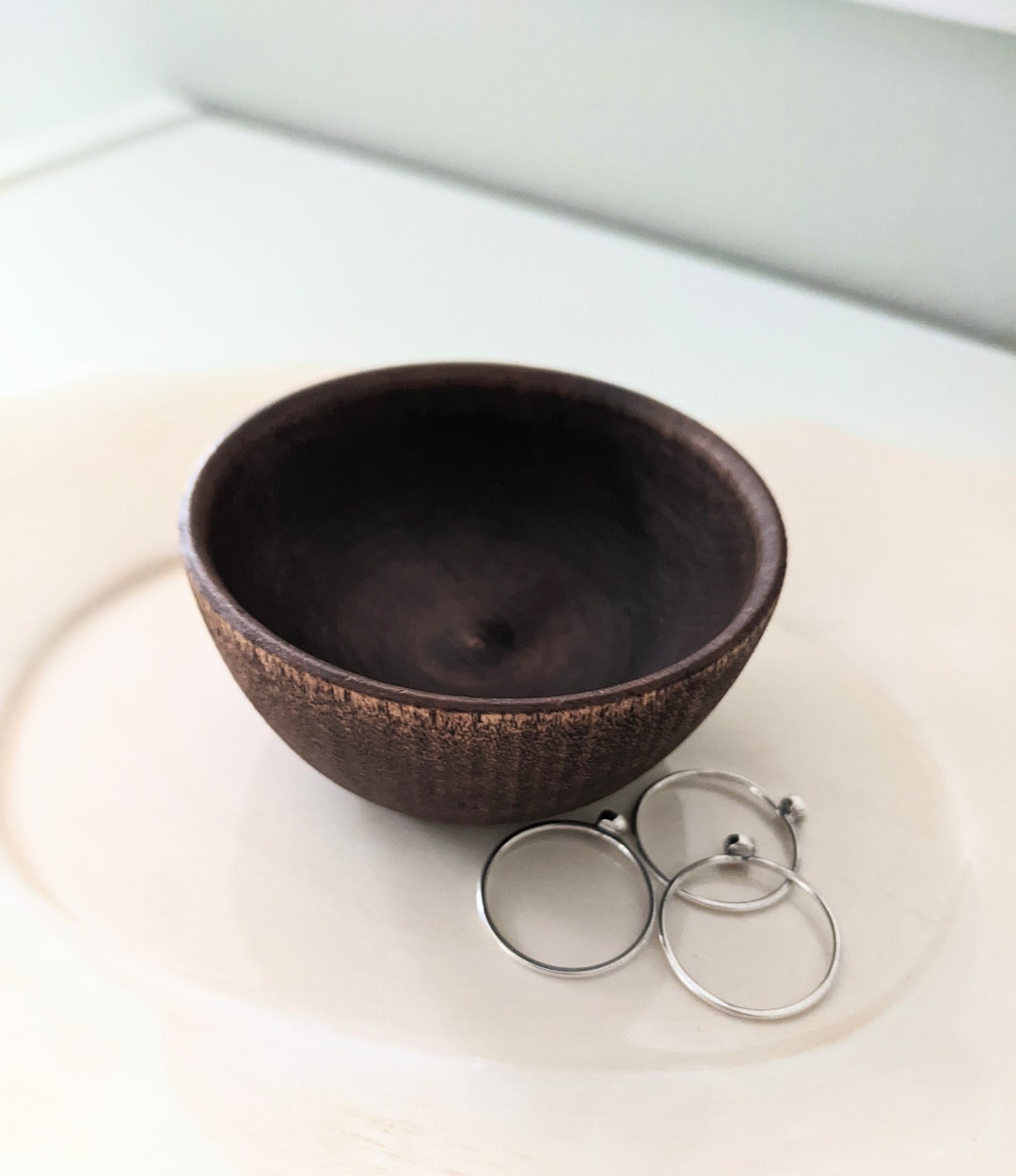 Wood Trinket Dish, Wood Ring Dish, Nature Jewelry Storage, Earring Dish ...