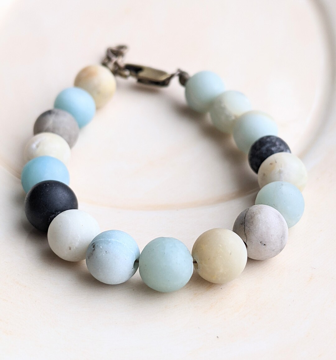 Amazonite Bead Bracelet, Boho Stone Bracelet, Geology Jewelry - Etsy
