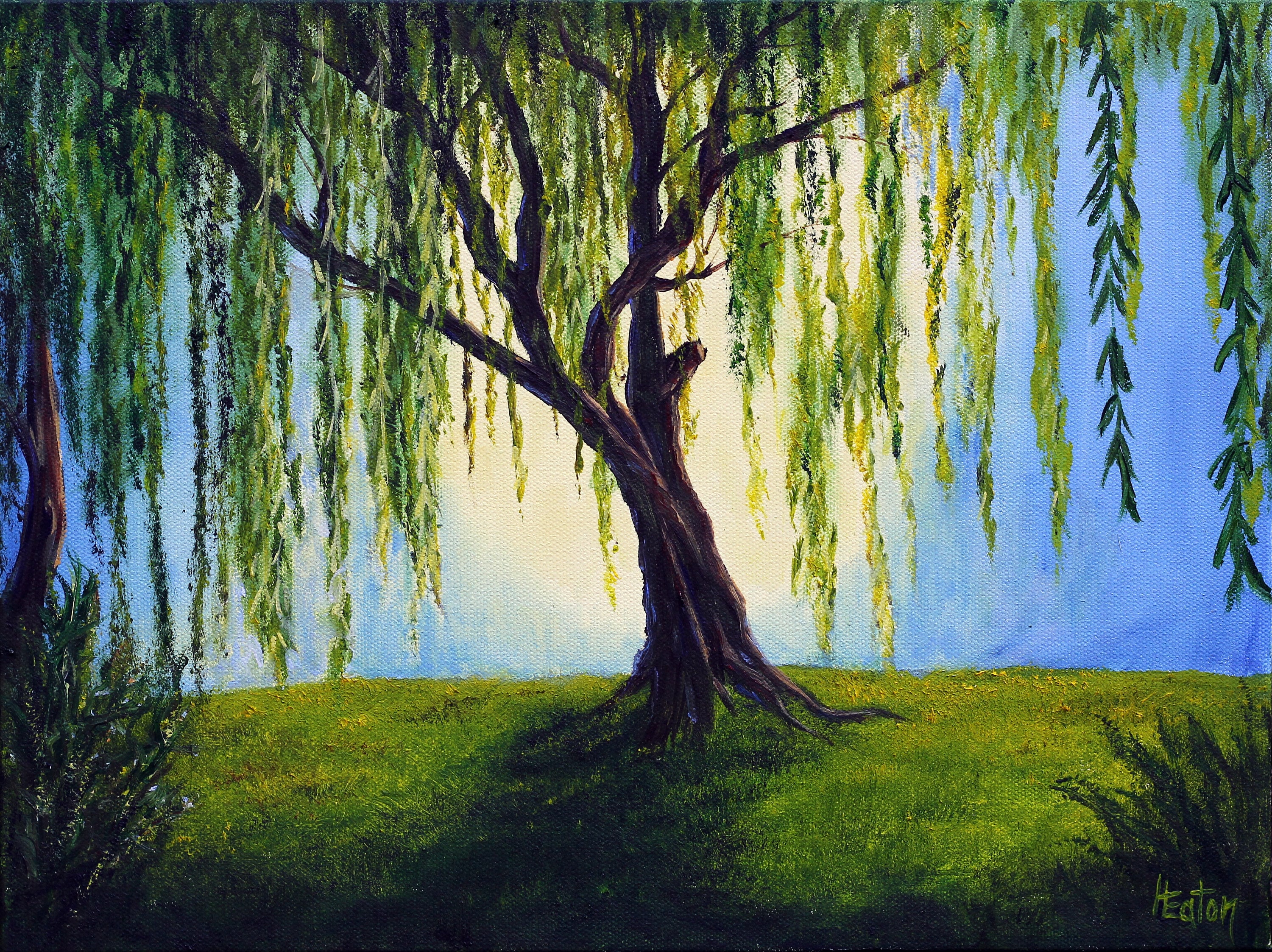 Willow Tree Painting On Wall