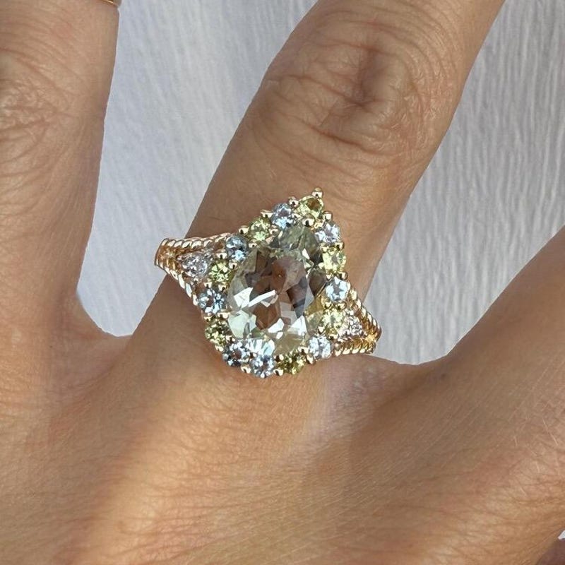 Prasiolite Pear Shape - Etsy