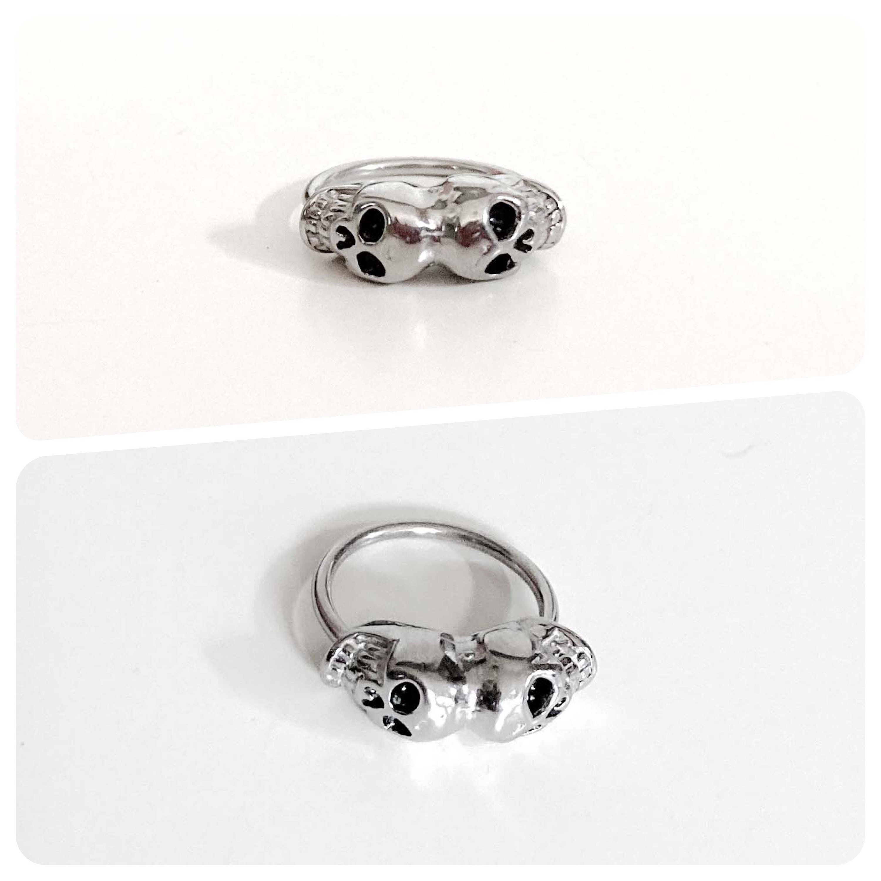 Surgical Steel Skull Septum Nose Ring Hoop Captive Segment - Etsy
