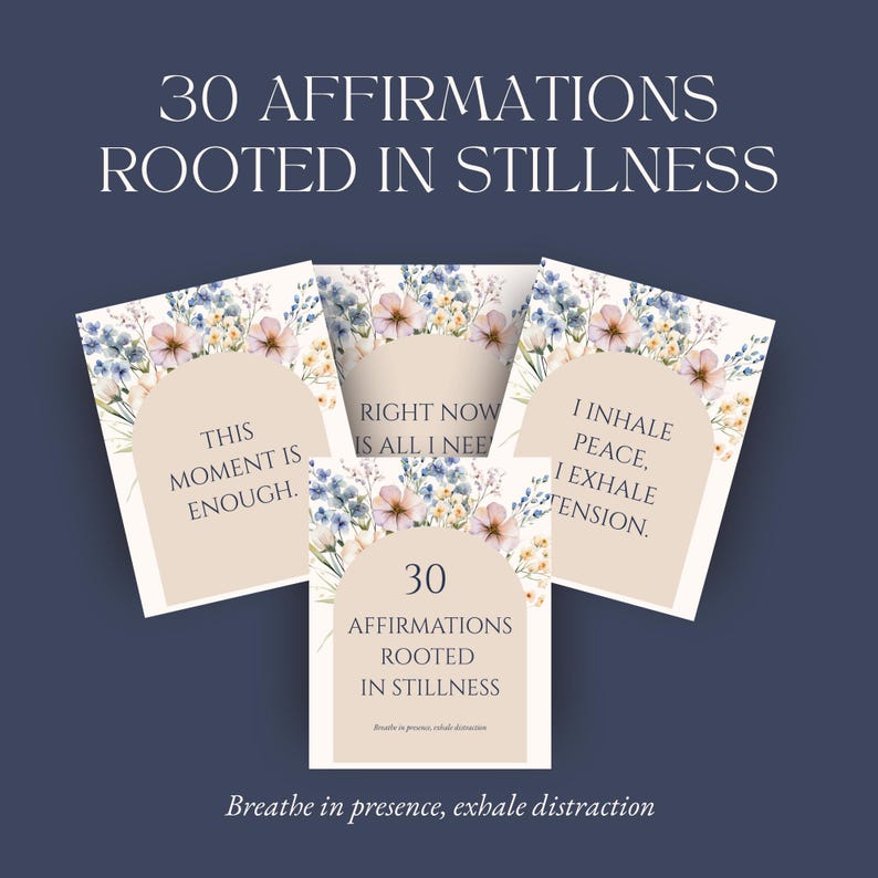 30 Printable Affirmation Cards for Inner Peace | Rooted in Stillness ...