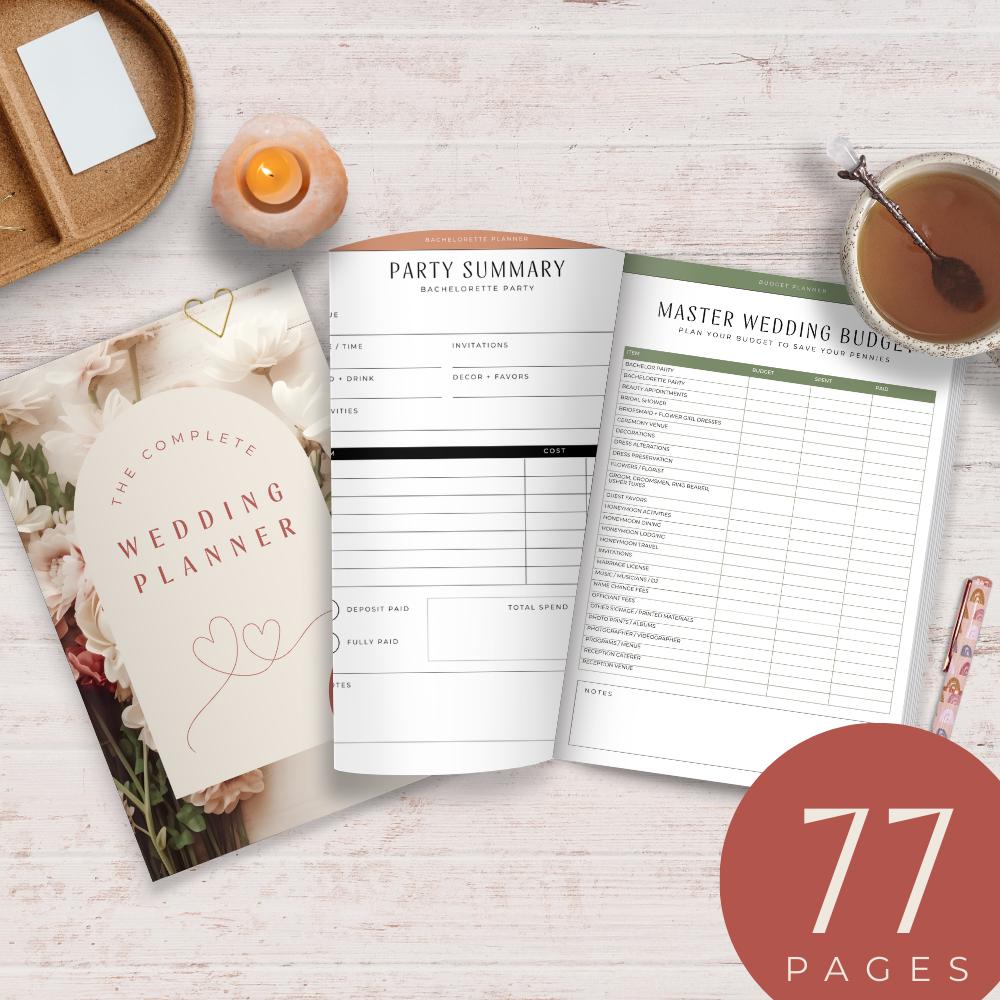 The Complete Wedding Planner Printable | Elegant Wedding Organizer PDF ...