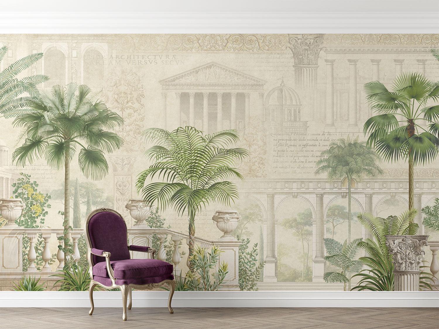 Classical Architecture Wall Mural – Vintage Aesthetic Wallmural for ...