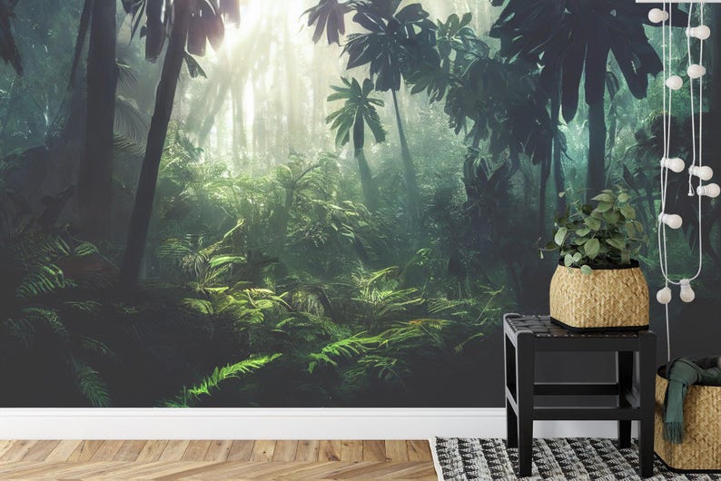 Rainforest Jungle Wall Mural - Etsy