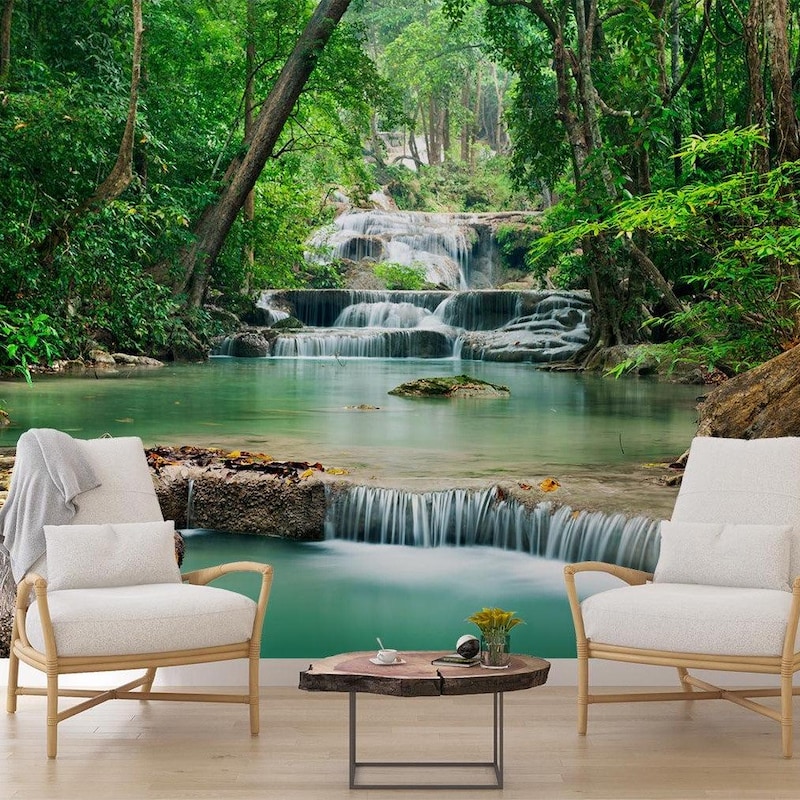 Waterfall Wall Decal - Etsy