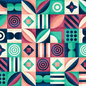 Geometric Pattern Wallpaper Mural | Peel and Stick Wall Mural - Etsy