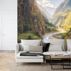 Majestic Valley Wall Mural | Wallpaper Peel-and-stick Wallmural - Etsy