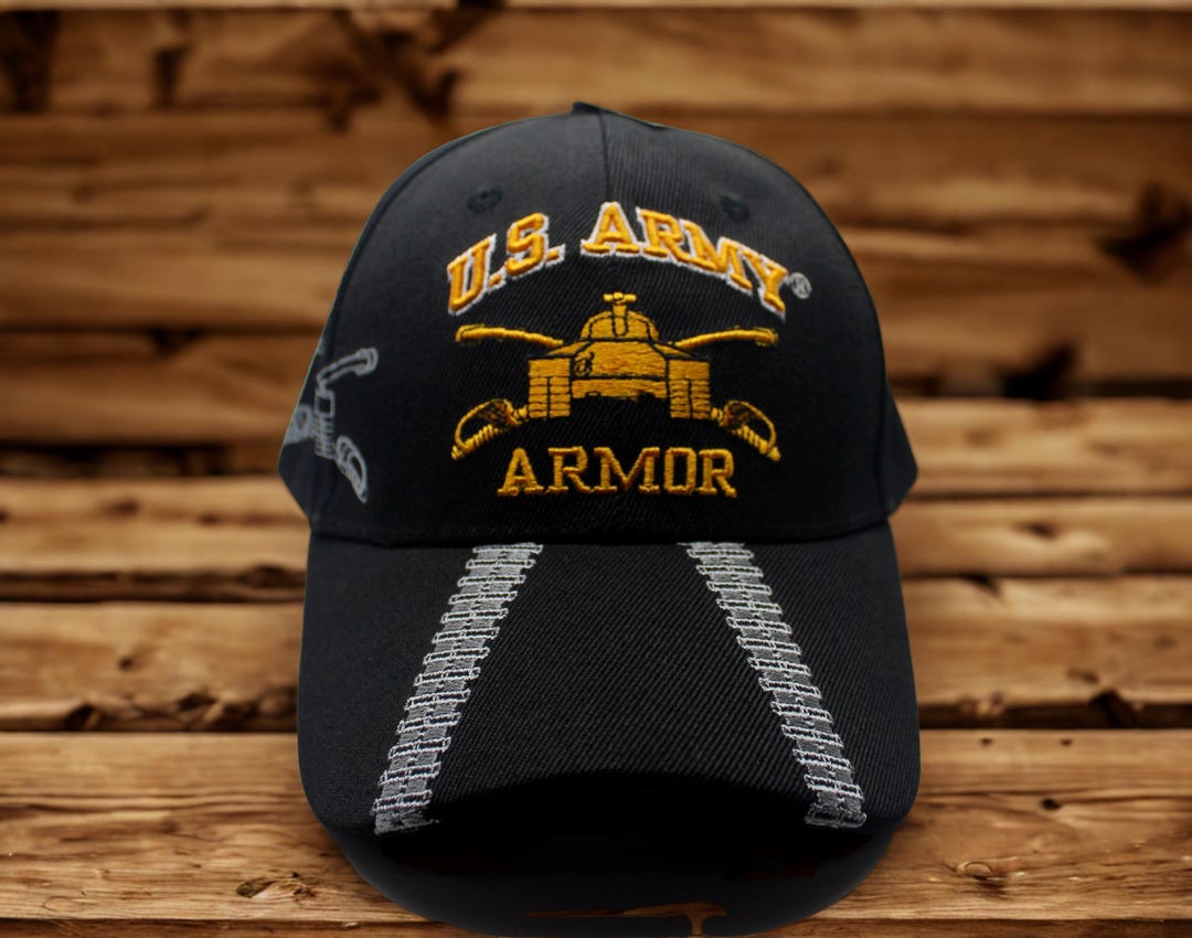 US Army Armor Hat. Army Hat – Embroidered Military Baseball Cap. U.S ...
