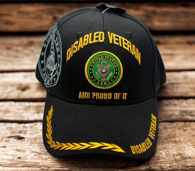 Disabled US Army Veteran Hat. Army Hat – Embroidered Military Baseball ...