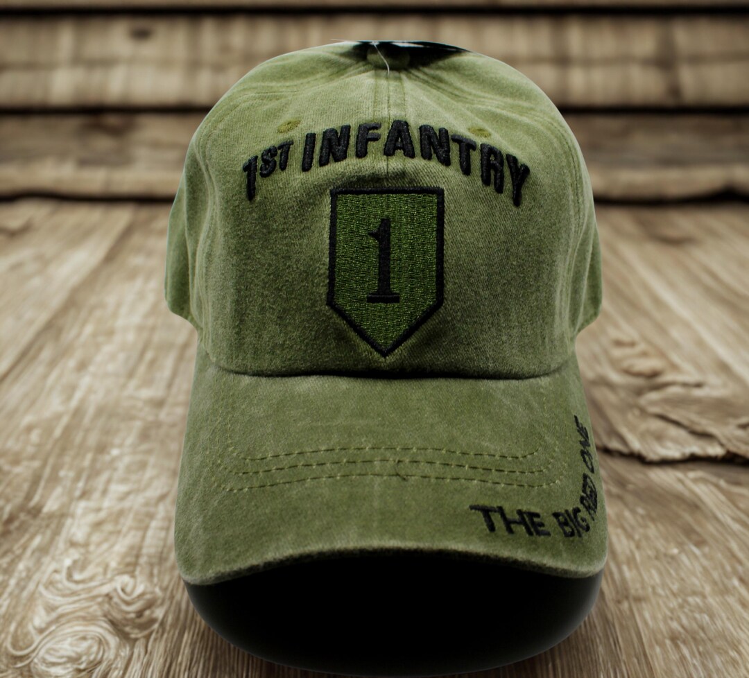 1st Infantry Division Hat. Big Red One Cap. Green Army Veteran Hat. US ...