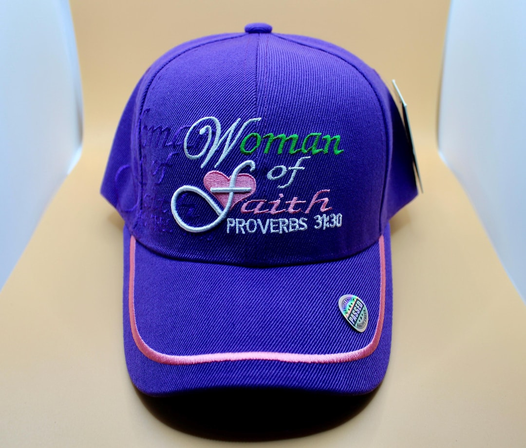 Woman of Faith Purple Hat. Catholic Hat. Religious Hat. Christian ...