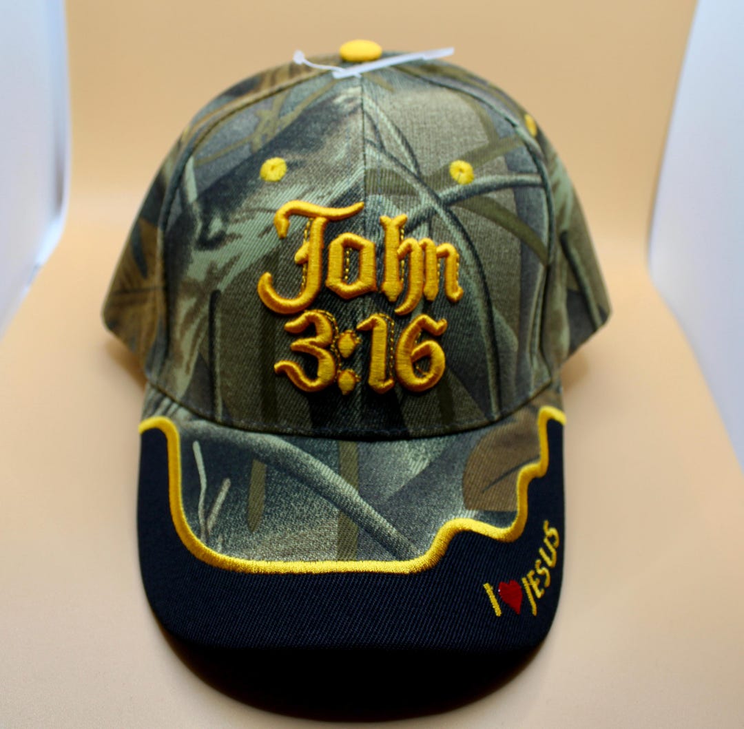 JOHN 316 Camo Hat. Christian Bible Verse Cap. Inspirational Faith Hat ...