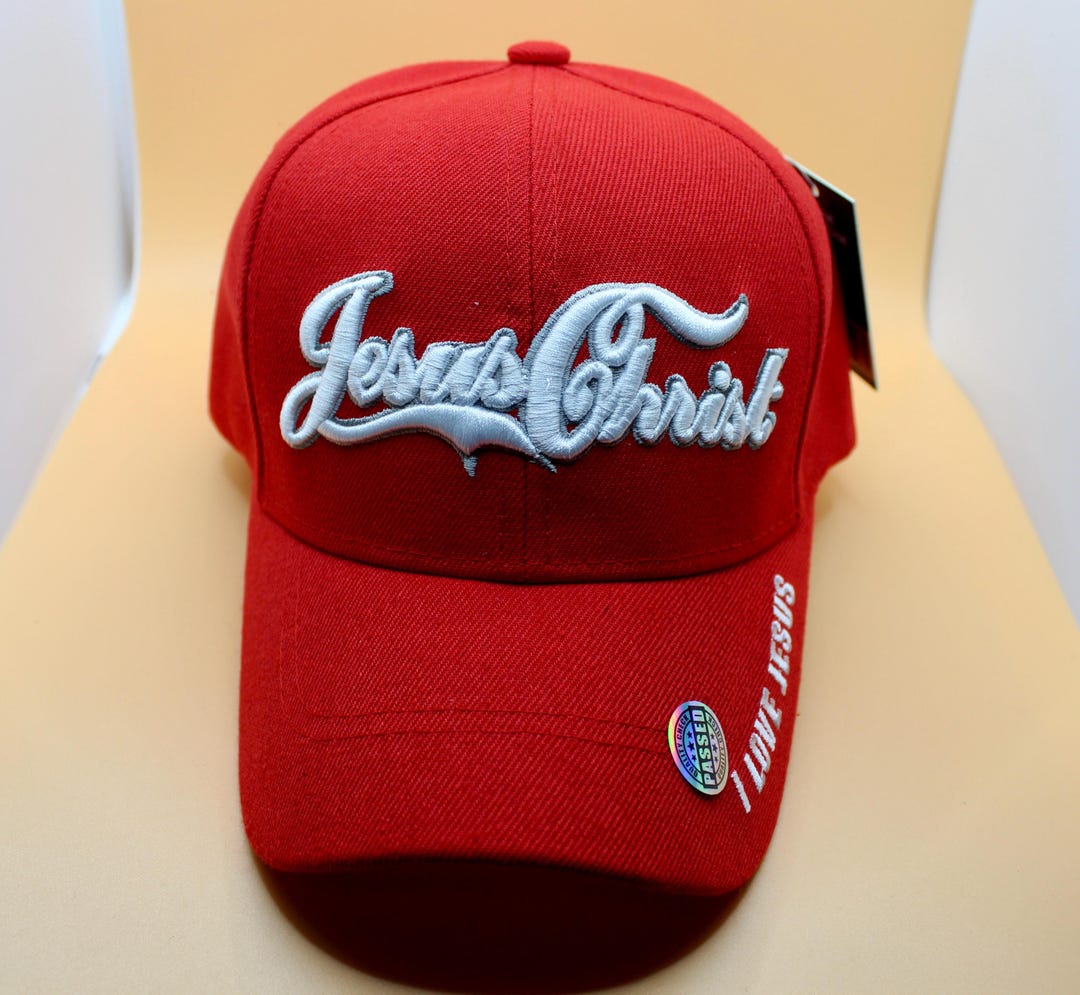 Jesus Christ Red Basketball Hat. Christian Gift, Religious Fan ...