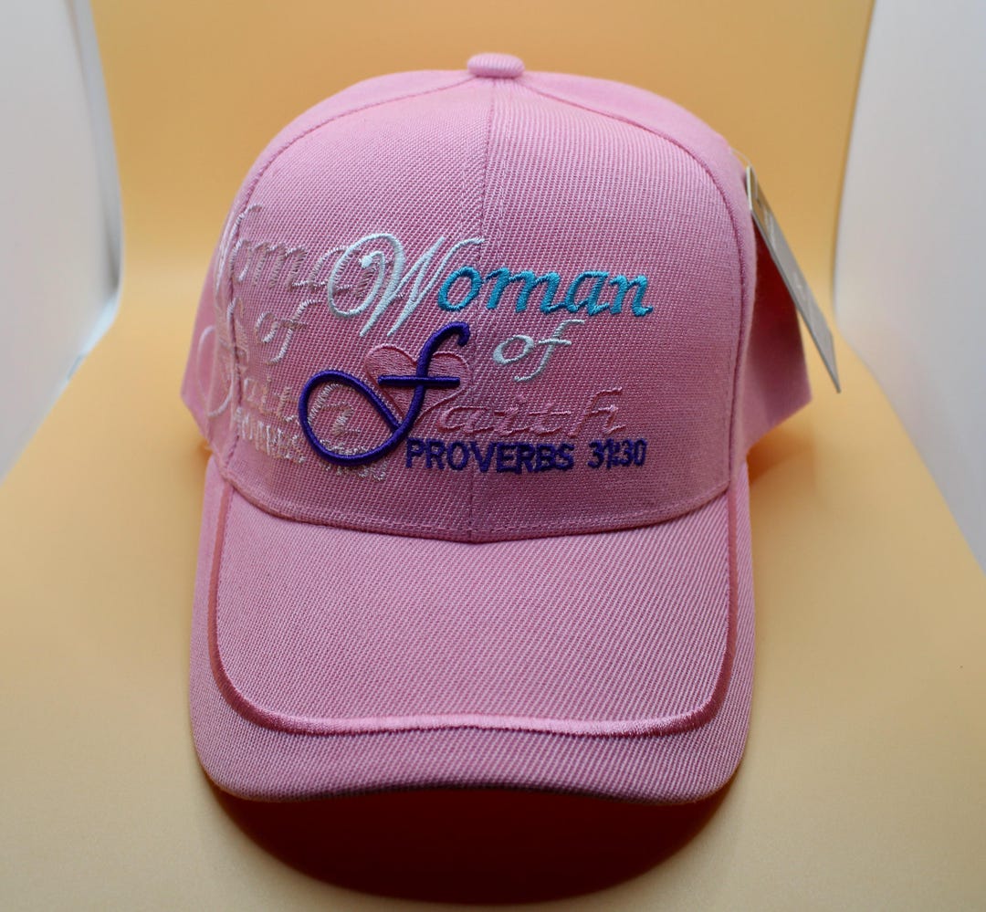 Woman of Faith Pink Hat. Catholic Hat. Religious Hat. Christian ...