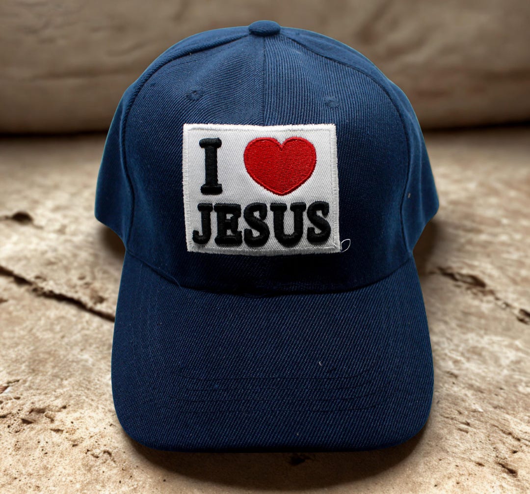 I Love Jesus Embroidered Baseball Cap. Adjustable Christian Hat ...